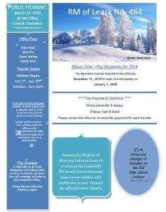 Winter Newsletter – RM Leask 464