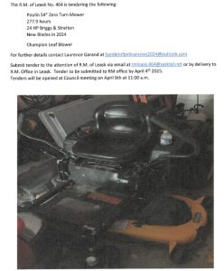 Tender-Zero Turn Mower – RM Leask 464
